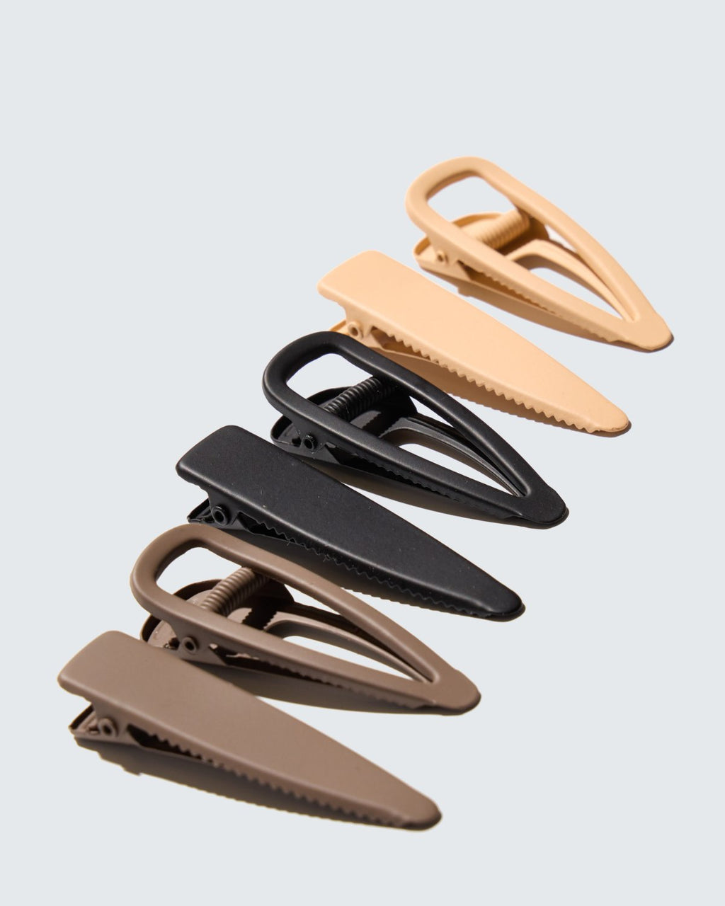 No-Slip Hair Clips, Coffee | 6-Pack | Hair clips with strong hold